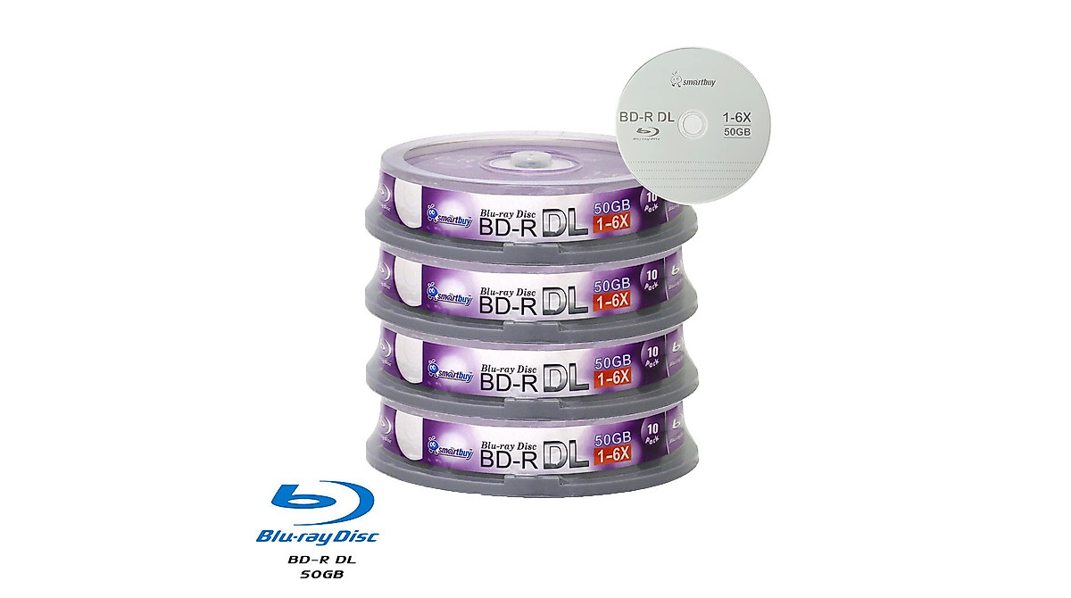 Smart Buy 40-Pack 50GB Blu-ray Discs for High-Quality Storage