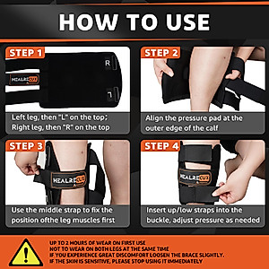 Healrecux Sciatica Pain Relief Brace Devices, Upgraded Brace for Sciatic Nerve Pain with Dual Pressure Pad Targeted Compression, Sciatic Nerve Brace Acupressure Massage Point Brace for Men and Women