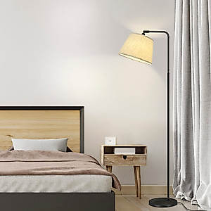 Arc Floor Lamp for Living Room, 3 Color Temperature 3000K-6500K, Modern Standing Lamp with Adjustable Lighting Angle & Foot Switch, 67" Tall Reading Light for Bedroom, Office, 12W LED Bulb Included