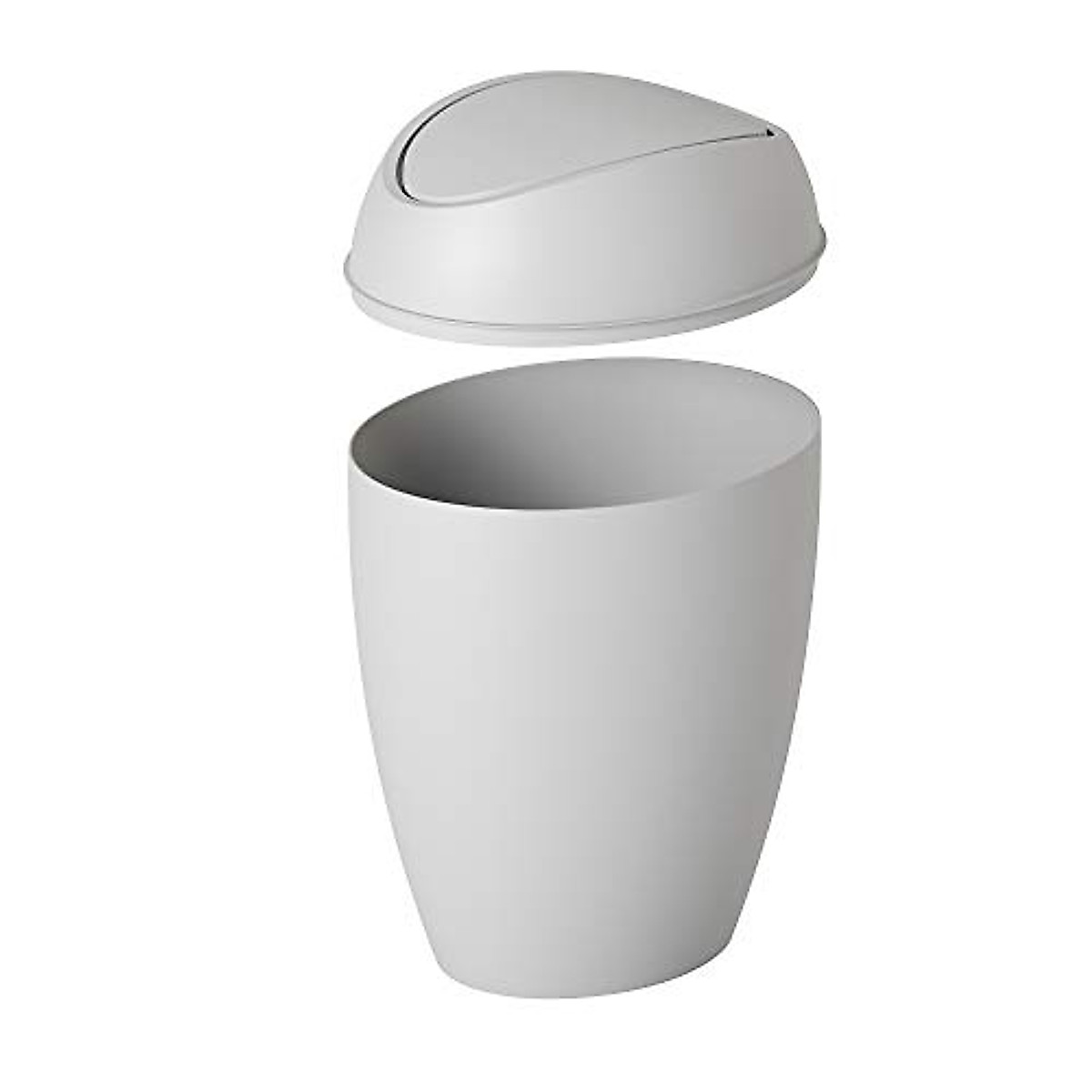 Umbra Twirla, 2.4 Gallon Trash Can with Swing-top Lid, Gray