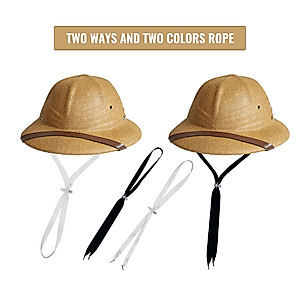 100% Straw Helmet Pith Sun Hat Summer Men Vietnam War Army Hat Dad Boater Bucket Hats Safari Jungle Miners Cap