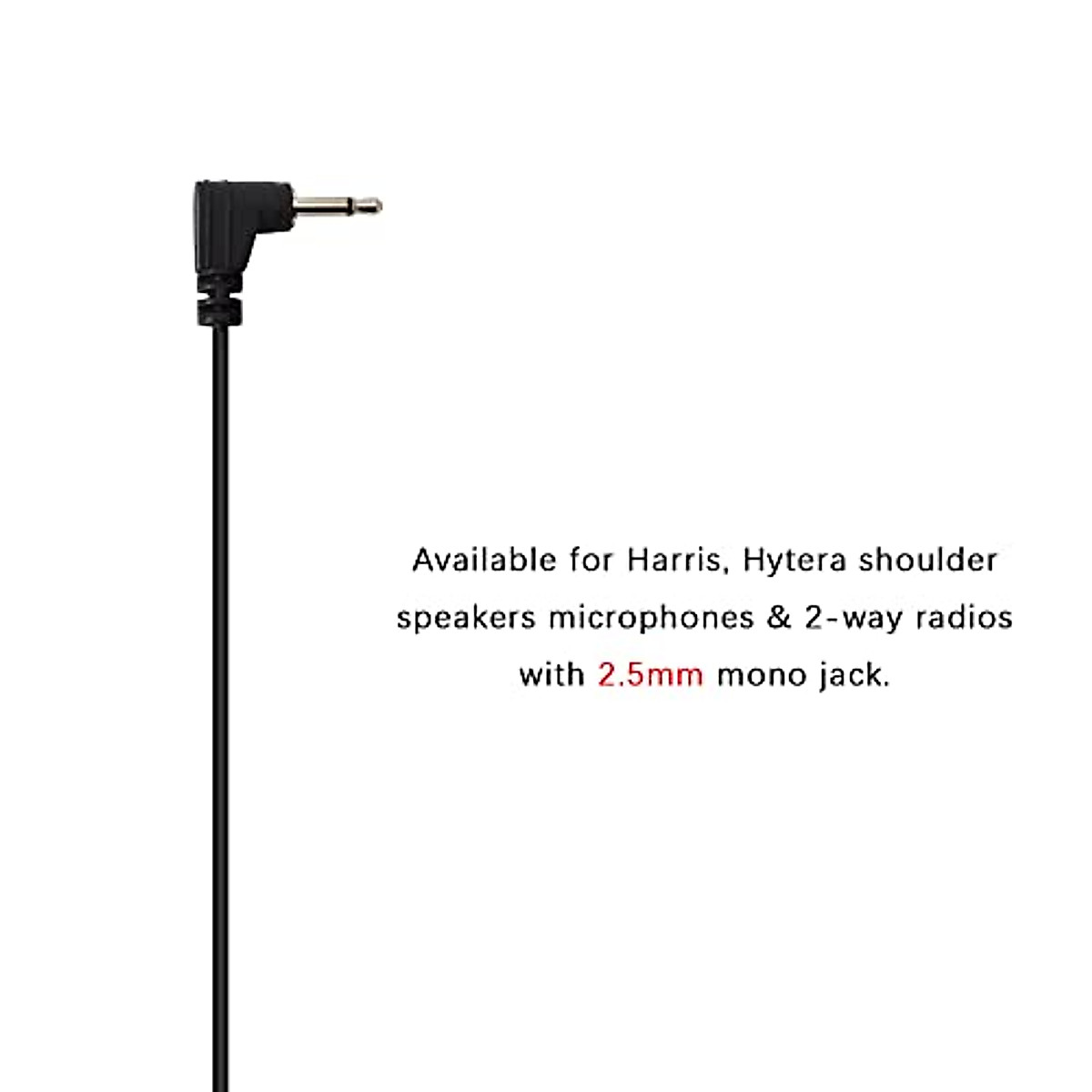 TWAYRDIO 2.5mm Listen Receive Only Radio Earpiece Headset Compatible with Harris Radio XL200 Lapel Mic, HYT Hytera SM26M1 SM26N2 SM26N4 Remote Speaker Microphone, Two Way Radios and Walkie Talkies