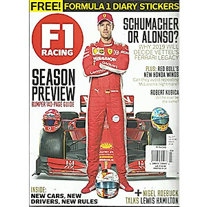 F1 RACING MAGAZINE, MARCH, 2019 NO. 277 FREE DIARY STICKERS NOT INCLUDE