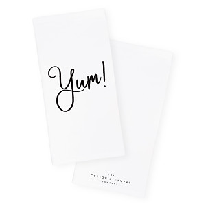 The Cotton & Canvas Co. Yum Soft and Absorbent Kitchen Tea Towel, Flour Sack Towel and Dish Cloth