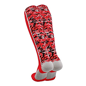 TCK Digital Camo OTC Socks (Red, Medium)