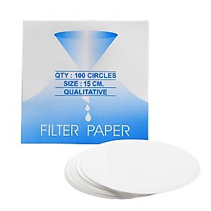 EISCO Premium Filter Paper, 15cm, Pack of 100 - Chemistry Filter Paper, Lab Filter Paper