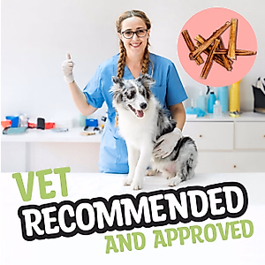 Pasture Paws Bully Sticks for Dogs | Long-Lasting All Natural Dog Chew Sticks | Fully Digestible Low Odor Bully Sticks | Dental Health Support Dog Treats Sticks | 6-inch | 5 Count Pack