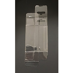 25 Clear Plastic PET Hang Box for Fishing Lures, Arts, Crafts, and Retail Size 1.5"X1"X3"