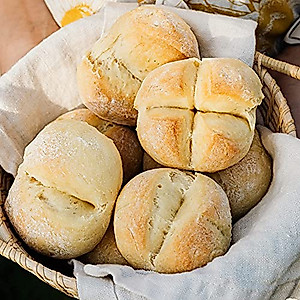 PANWA Traditional THAI Sticky Rice 16 Inch Round 6 Pack Reusable Cheesecloth, Grade 90 Triple Stitched Hem, Chef Quality, 100% Unbleached Cotton Fabric for Straining and Cooking