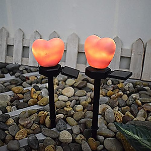 Solar Plug Christmas Lights Day Lights LED Garden Tree Stakes Solar Valentine's Decorations Outdoor Decoration & Hangs Sculpture Statue (Pink, One Size)