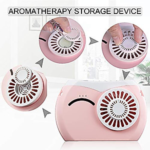 Ysmlife Handheld Mini Fan, Eyelash Extension Fan, Battery Powered Portable Fan, Rechargeable Personal Fan, Small Neck Fan with Lanyard USB Charging Cable for Travel Desk Lash Face Neck(Pink)