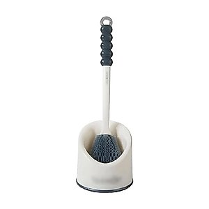 Creative Toilet Bowl Brush Flat Brush Head Toilet Brush Floor Stand Reversible Bristle Toilet Cleaner Brush with Stand