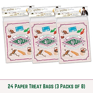 Unique Harry Potter Treat Bags Pack - 24 Harry Potter Favor Bags, Checklist - Birthday Goodie Bags, Harry Potter Birthday Decorations & Supplies