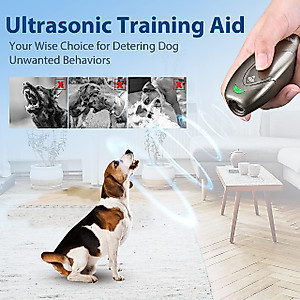 MODUS Ultrasonic Dog Barking Deterrent, 2-in-1 Dog Training and Bark Control Device,Bark Collar Alternative Anti-Barking Device,Most Effective Behavior Aid - Barking Silencer Indoor/Outdoor