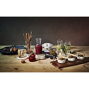 Luigi Bormioli Lock-Eat 17 oz Juice Jar (Set Of 6) : Innovative Glass Lid, Easy to Close, Easy to Open, Dishwasher Safe, Microwave Safe, Canning Safe, Freezer Safe, Stackable Jars