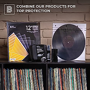 Big Fudge Professional Series Vinyl Record Cleaning Kit - 5-in-1- Includes Velvet Vinyl Cleaner Brush, Cleaning Fluid, Stylus Gel, Brush for Velvet, Padded Storage Case