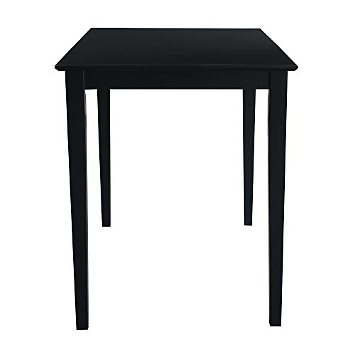 International Concepts Solid Wood Dining Table with Shaker Legs, 48 by 30 by 36-Inch, Black