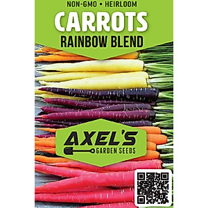 Rainbow Carrot Seeds for Planting Heirloom Non GMO Packets 750 Seeds – Plant & Grow Rainbow Carrots in Home Outdoor Garden, Great Gardening Gift – 1 Packet