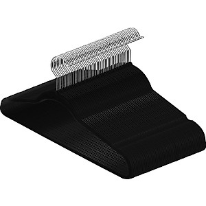 Utopia Home Premium Velvet Hangers 50 Pack - Non-Slip & Durable Clothes Hangers - Black Hangers with 360 Degree Rotatable Hook - Heavy Duty Coat Hangers