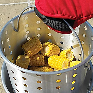 King Kooker Propane Outdoor Fry Boil Package with 2 Pots, silver, one size (12RTFBF3)