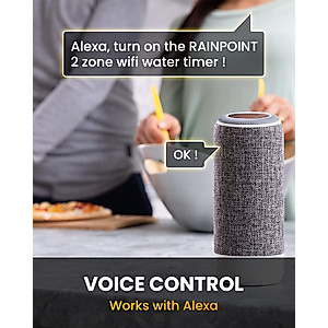 RAINPOINT Sprinkler Timer, WiFi Hose Timer, Smart Water Timer for Garden, Drip Irrigation Controller System with Wi-Fi Hub Automatic Manual Watering, Alexa APP Voice Control, V2, 2023 Release