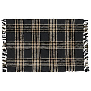 Park Designs Sturbridge Rag Rug 36X60 Black, 36" x 60"