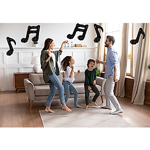 10PCS Music Note Balloons Black Foil Aluminum Balloon Birthday Party Music Themed Party Supplies Baby Shower Outdoor Party Wedding Decorations