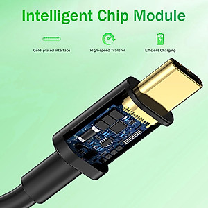 2 Pack USB-C Cable, Boost Charge USB-C to USB-C Cable, USB Type-C Cable, Compatible with Samsung Galaxy S23, S23+, Note20, Pixel 6, Pixel 7, iPad Pro, Nintendo Switch and More (Black)