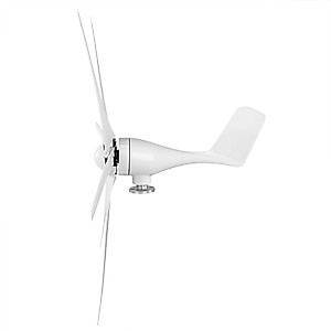 800W Windmill Turbines Generator Small 6 Blade Wind Industrial Machinery Equipment for Marine Home Charging (White 24V)