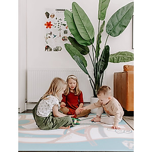 The Shwally PlayMat - Soft Baby Play Mat - Reversible Foam Floor Mat - Waterproof, Wipe-Clean, Durable, Non-Toxic and Hypoallergenic - Large (6.5' X 4.5') (Enya)