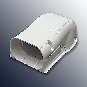 DuctlessAire White Paintable Mini Split Line Set Cover Kit - Cover for Ductless Mini Split AC & Heating System - Easy to Install Cover Kit with Wall Cap, Hide-A-Line, Coupler & End Cap (4" x 14 ft.)