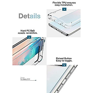 KIOMY Galaxy S10 Plus Case Ultra Crystal Clear Shockproof Bumper Protective for Samsung Galaxy S10 Plus S10+ Transparent Pure TPU Slim Fit Gel Flexible Cell Phone Back Cover Men Women