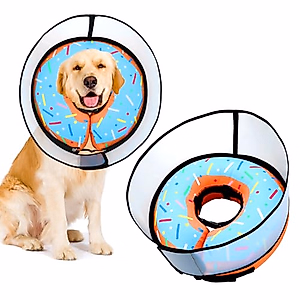 TMEOIIPY Inflatable Dog Cones for Large Dogs XL, Soft Dog Cone Collar Alternative After Surgery, Adjustable Dog Donut Cone Protective Elizabethan Collar Pet Collar to Stop Licking - XL