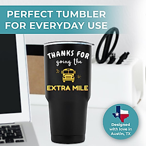 School Bus Driver Tumbler 30oz, Thoughtful and Unique Appreciation Gifts for Men, Bus Monitor Coffee Cup Thank You Presents for Him, Ideal Present Picks for Birthday, Retirement, Christmas, Gift Ready