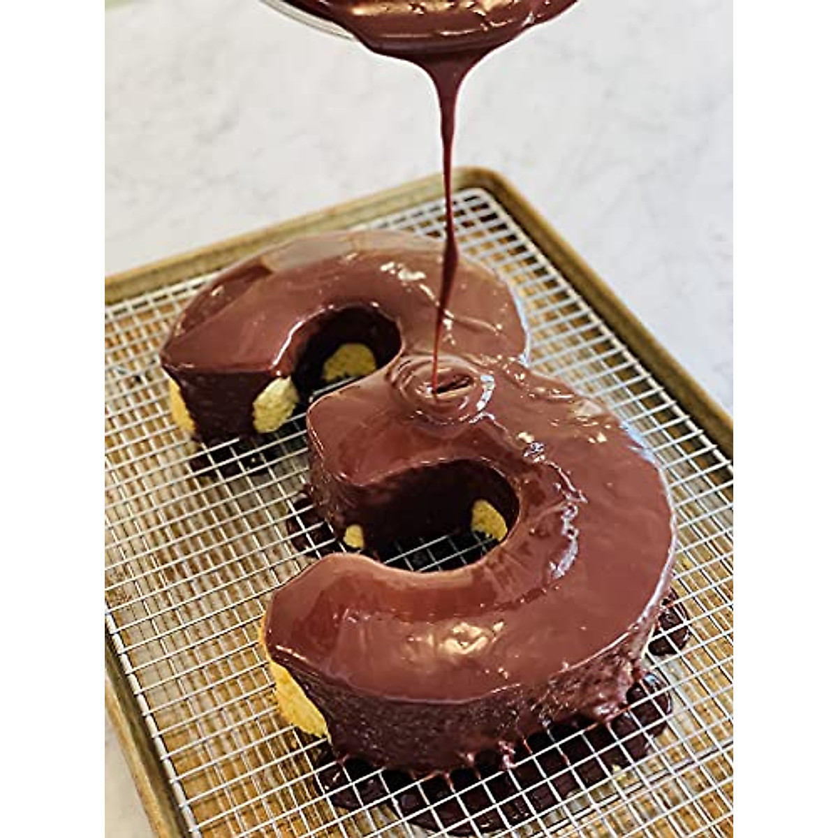 Ateco Extra Large Number Cake Mold and Cutter, 2, 11-inches Tall, Silver