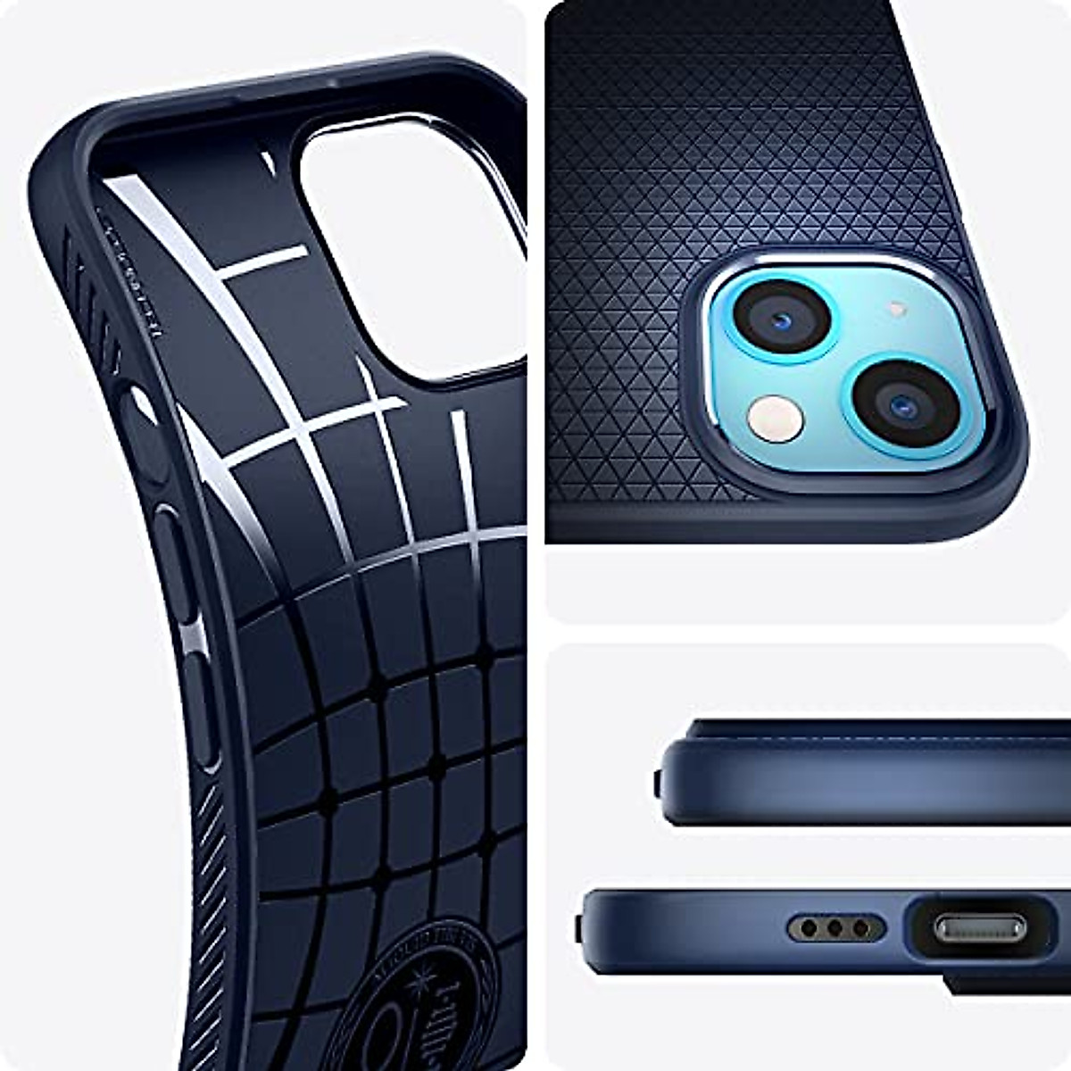 Spigen Liquid Air Armor Designed for iPhone 13 Case (2021) - Navy Blue