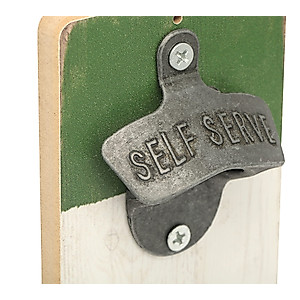 John Deere Wall Bottle Opener - Vintage John Deere Bottle Opener Made with Wood and Cast Metal - Nothing Runs Like a Deere