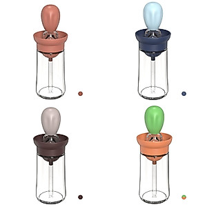 Olive Oil Dispenser With Silicone Brush - 2 In 1 Measuring Glass Oil Dispenser Bottle For Kitchen Cooking, Bbq, Grill, Baking, Roasting, Air Fryer, Pancake, Kitchen Gadgets (Beige)