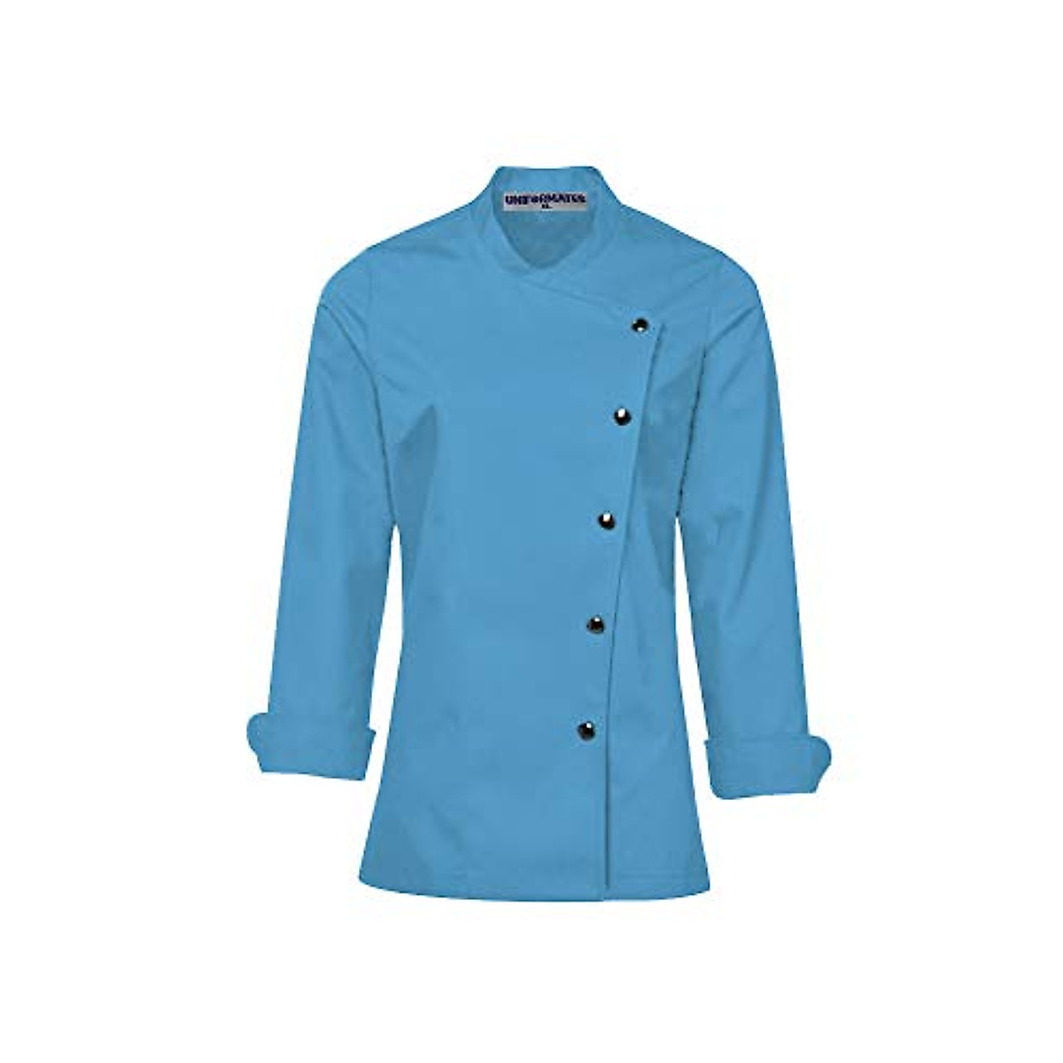 Long Sleeves Women's Ladies Chef's Coat Jackets By Chef's Apparels (Sky Blue, XL (To Fit Bust 40-41))