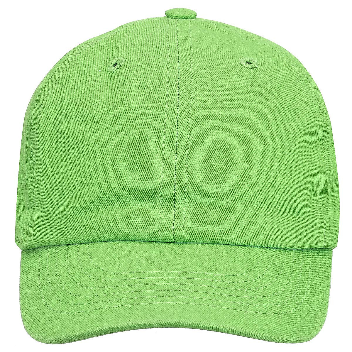 Falari Kids Boy Girl Baseball Cap Hat Washed Low Profile 100% Cotton Soft Lightweight Adjustable Size (6-9 Years, Light Green)