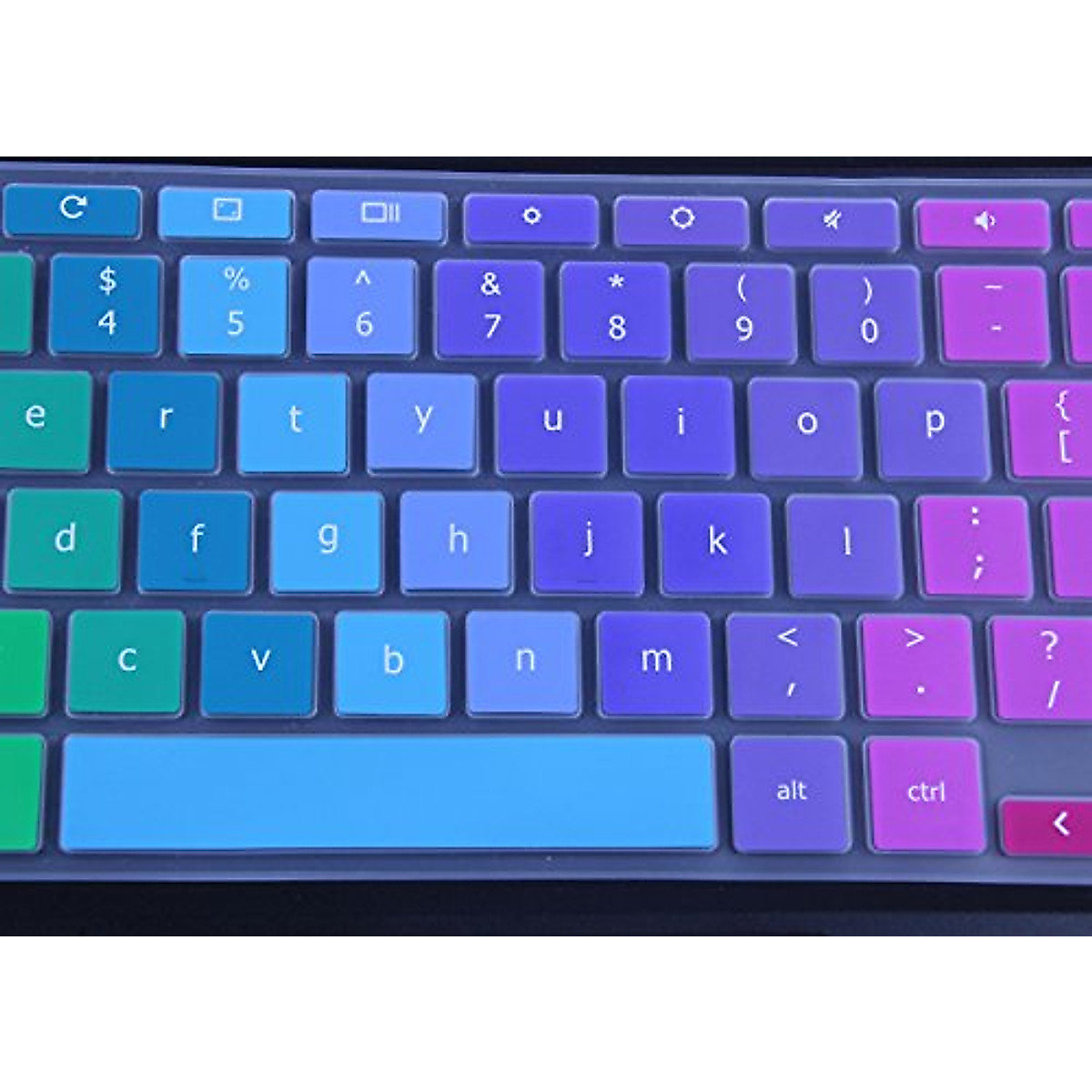 Colorful Keyboard Cover for Acer Chromebook Spin 11 311 CP311 511 512/Chromebook 11 CB3-131 CB3-132 CP311 C738T CB5-132T/Chromebook Spin 713 CP713 R13 CB5-312T/Acer Chromebook 14" 15.6",Rainbow