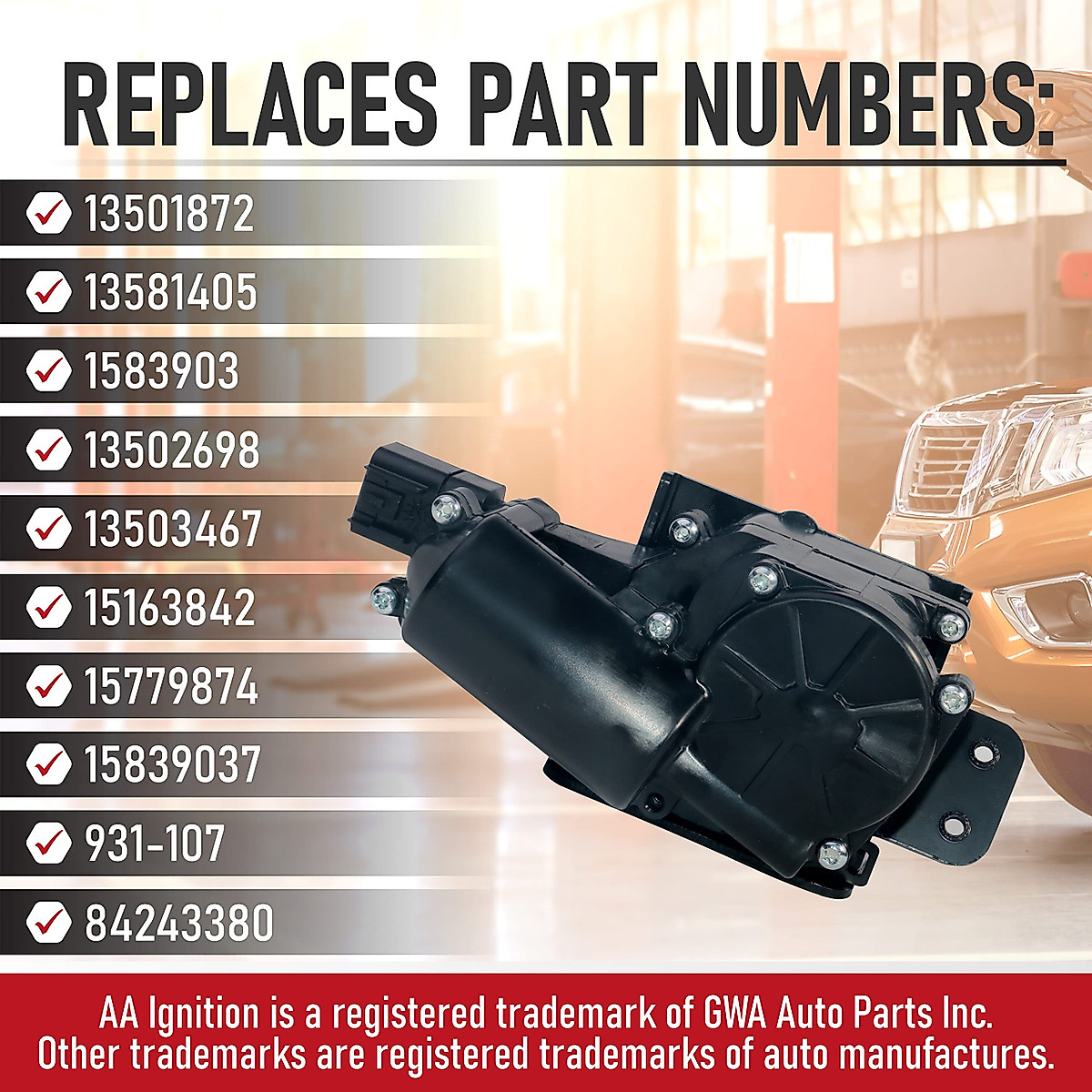 Power Liftgate Latch Lock Actuator - Replaces 13501872, 13581405, 931107 - Compatible with Chevy, GMC and Other GM Vehicles - Enclave, Escalade, SRX, Equinox, Suburban, Tahoe, Traverse, Acadia, Yukon