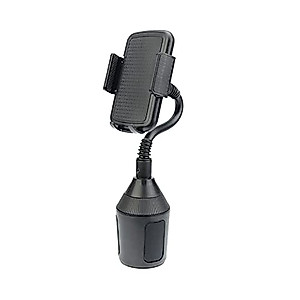 TALK WORKS Car Cupholder Cell Phone Holder Compatible w/iPhone 13/13 Pro/13 Pro Max/14/14 Plus/14 Pro/14 Pro Max for Automobile, Truck - 8" Gooseneck Mount (Black)