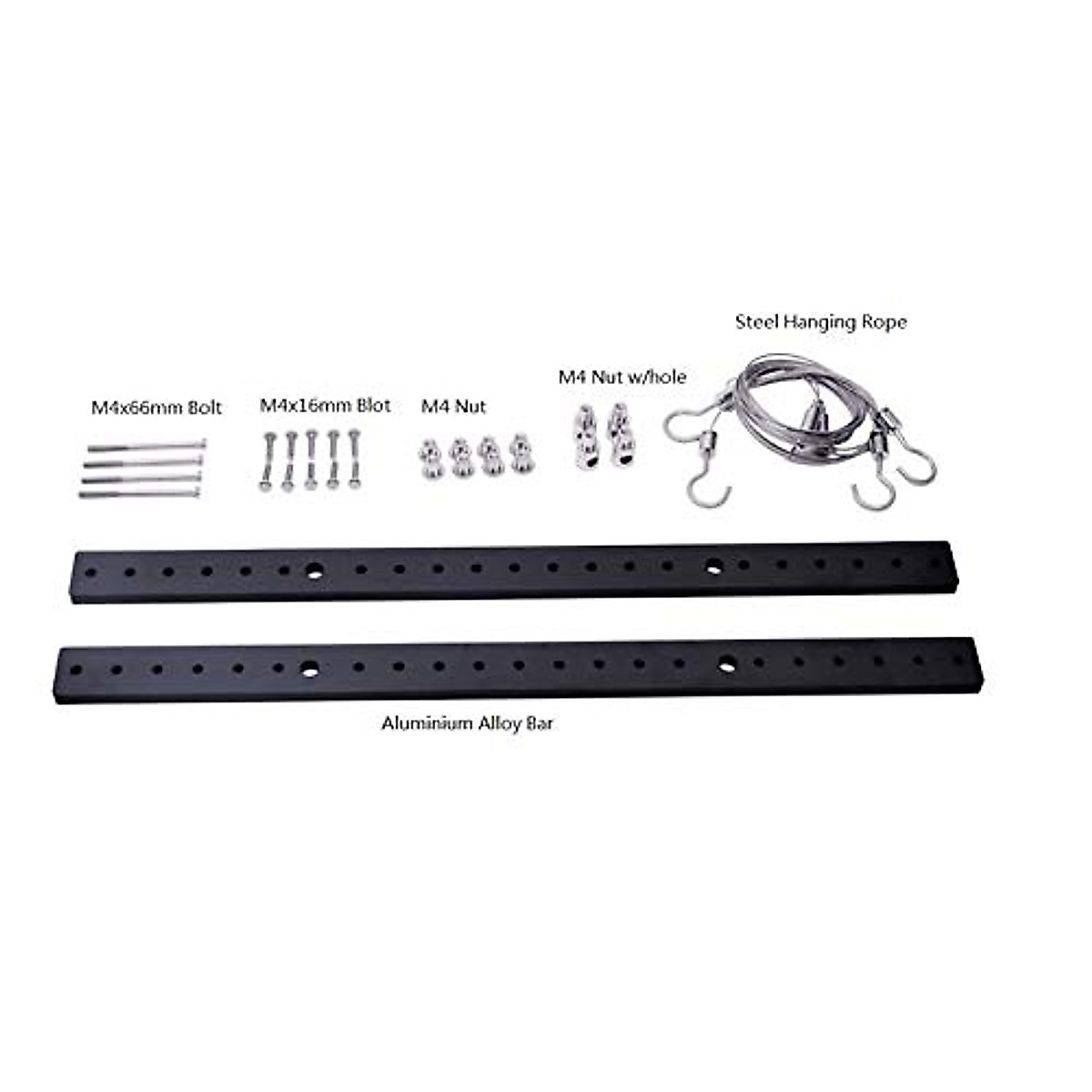 Universal Fixing Bracket Kit for Aquarium Illumination by Orphek – Easy Install and Cleaning, Anti-Rust, Heavily-Built, Multi-Functional Light Hanging Kit / L 18.11” x W 1.18” x H 0.31”