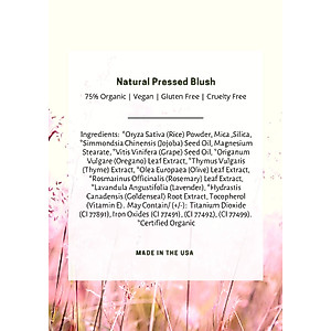 Mom's Secret 100% Natural Blush, Organic, Vegan, Gluten Free, Natural Pressed Blush, Cruelty Free, Made in the USA, 0.18 oz (Dusty Rose)