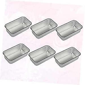 UPKOCH 6pcs Cake Kit Aluminum Cake Pans Banana Suit Loaf Tin Pan Loaf Pans Nonstick Loaf Pan Kitchen Supplies Household Baking Plate Non Stick Pan Toast Set Silver Big Bread French
