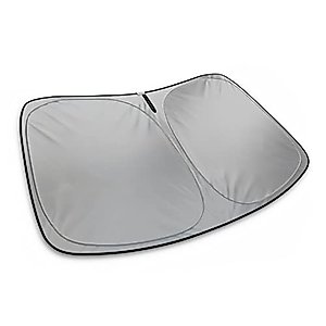 Autotech Park Foldable Sunshade Compatible with 2011-2018 Porsche Cayenne SUV, UV Relfective and Easy Storage, Custom-fit Car Windshield Sun Shade