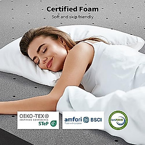 PERLECARE 3 Inch Twin Mattress Topper, Memory Foam Mattress Topper for Cooling Sleep, Bamboo Charcoal Infusion for Odor Absorption, CertiPUR-US Certified