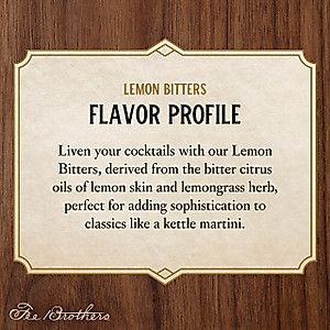 Fee Brothers Lemon Cocktail Bitters - Aromatic Cocktail Mixer & Concentrated Flavoring, Gluten Free, Vegan-Friendly, 5 fl oz