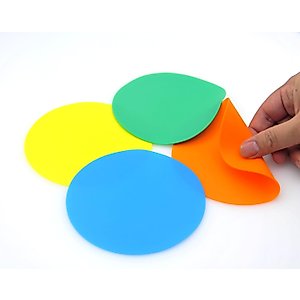 Ecochre 4Pcs Jar Opener Rubber Jar Gripper for Weak Hands, Bottle Opener for Arthritic Hands, Jar Opener Gripper Pad, Silicone Heat Insulation Pad lid opener Round-Rubber Grippers for Opening Jars